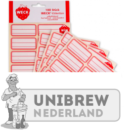 weck etiketten per 100 stuks