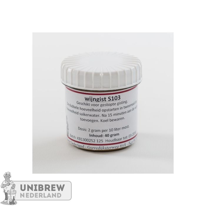 Unibrew wijngist voor hoge alcohol (S103) 40 gram